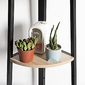 CIPACHO Corner Shelf Stand,4-Tier Corner Bookshelf, Industrial Ladder Shelf,Tall Corner Plant Stand Display Shelf for Living Room, Kitchen, Home Office