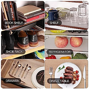 Shelf Liner Non Slip Kitchen Liners for Cabinets and Drawers,Non-Adhesive Drawer Liners Non Slip Waterproof Liner,Thick Strong Grip Kitchen Cabinet Liners for Shelves (12 inches x 10 Feet)