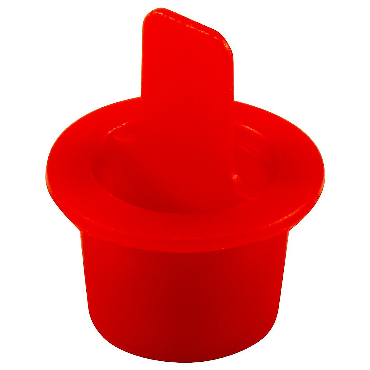 Caplugs ZCPT4Q1 Plastic Center Pull Tab Tapered Plug. CPT-4, PE-LD, Cap OD 0.62" Plug ID 0.486", Red (Pack of 100)