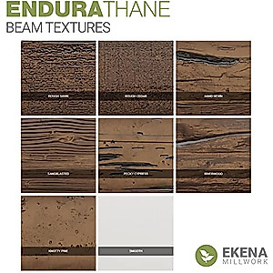 4" H x 8" D x 84" W Rough Cedar Faux Wood Fireplace Mantel, Natural Pecan