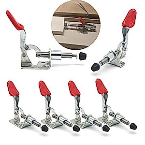 MIKMAYTOO Push Pull Action Toggle Clamps 6 PACK 301AM Latch Anti-slip Hand Tool 110Lbs Holding Capacity Quick Release Clamp … (301AM)