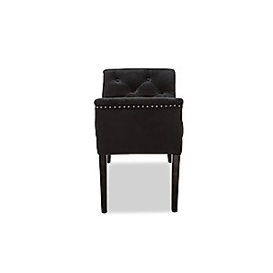 Baxton Studio Herblay Bench, Black