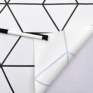 Yifasy Shelf Liner Black Hexagon Self-Adhesive Drawer Paper Furniture Protector Redo Wine Cabinet 118x17.7 Inch