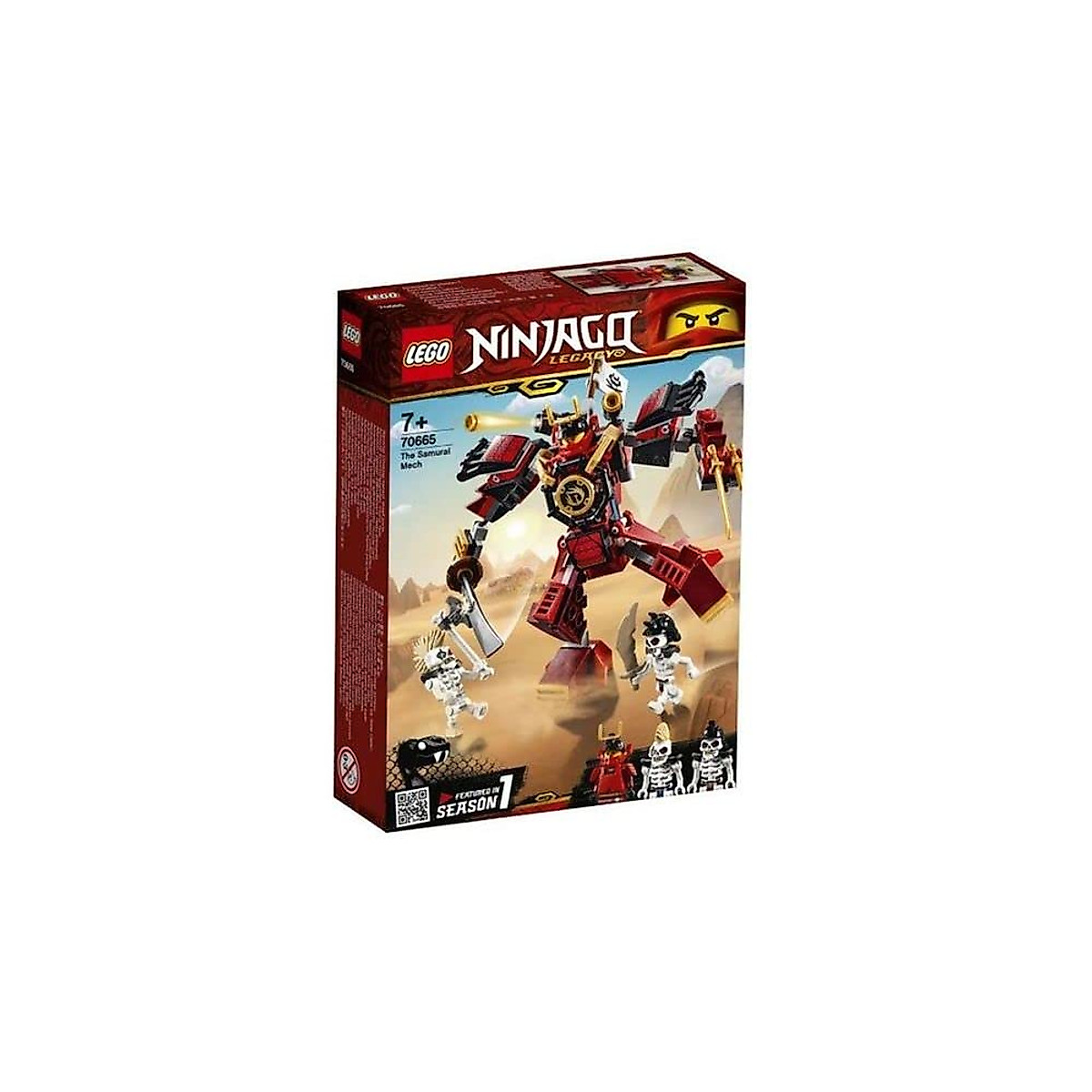 LEGO NINJAGO Legacy Samurai Mech 70665 Toy Mech Building Kit Comes with NINJAGO Minifigures, Stud Shooters and a Toy Sword for Imaginative Play (154 Pieces)