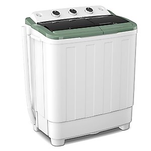 Ceamorfco Portable Washing Machine Cleaner, 24lbs Portable Washer Dryer Combo for Laundry, Twin Tub 15lbs Washer&9lbs Dryer, Lavadora Washer Cleaner for RVs, Camping, Apartments, Dorms, Colleges