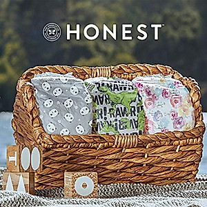 The Honest Company Diapers - Newborn Diapers, Size 0 - Multi-Giraffe Print | TrueAbsorb Technology | Plant-Derived Materials | Hypoallergenic | 128 Count