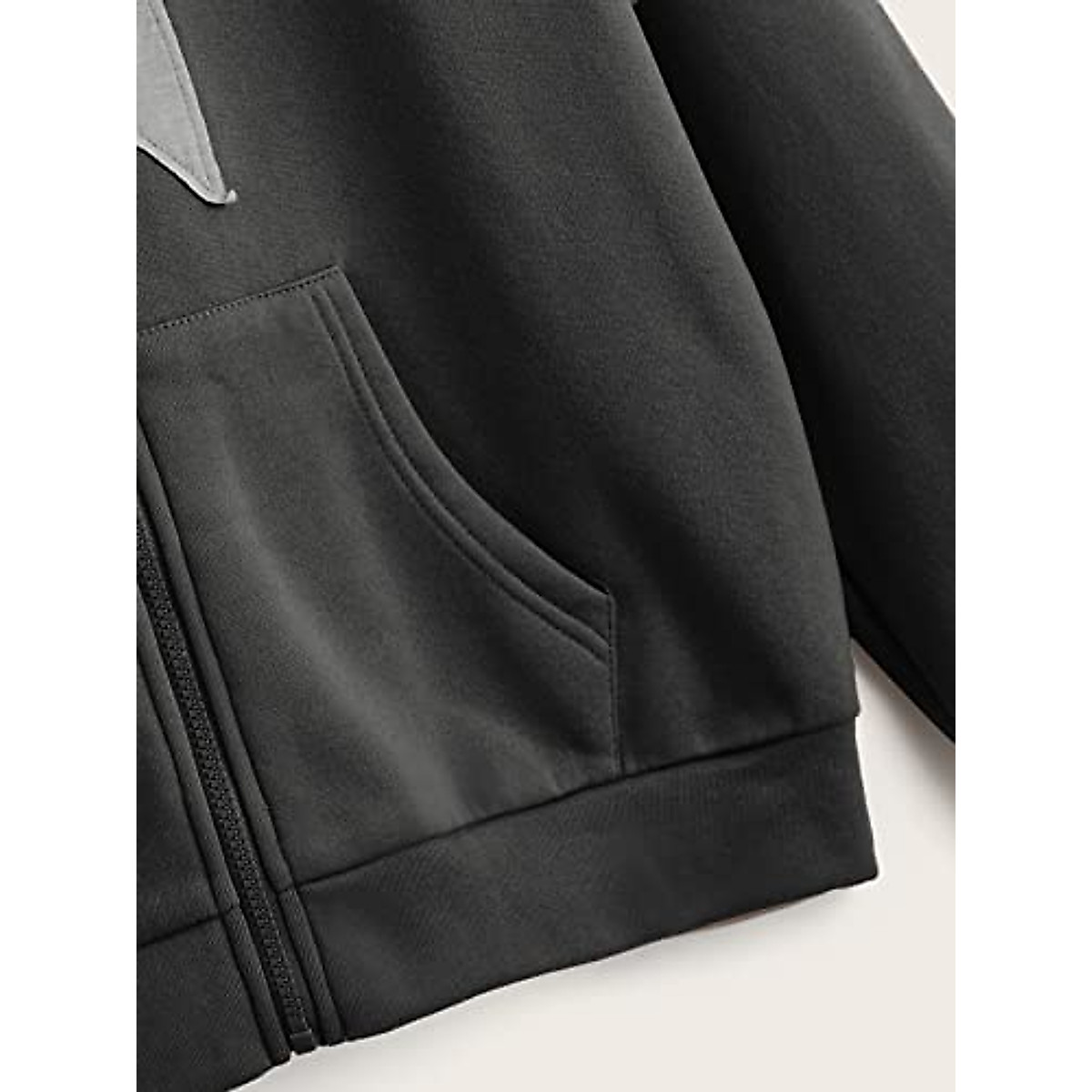 SOLY HUX Women's Zip Up Y2k Hoodies Jacket Star Print Graphic Drawstring Long Sleeve Sweatshirt Dark Grey Star M