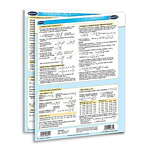 Permacharts Statistics Math Quick Reference Guide