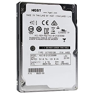 HGST Ultrastar C10K1200 | HUC101212CSS600 | 0B25168 | 1.2TB 10K RPM SAS 6.0GB/s 64MB Cache | 2.5in SFF | 512n | Enterprise Hard Disk Drive (Renewed)