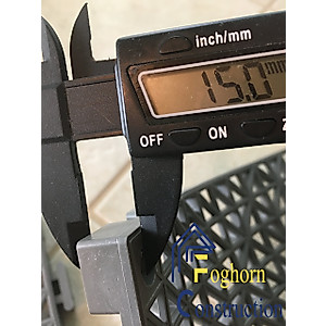 Set of 9 Interlocking Gray Rubber Floor Tiles- 11.5 inches Each Side - Non-Slip Tread - Wet Areas Like Pool Shower Locker-Room Bathroom Deck Patio Garage Boat. Can be Cut to fit- Foghorn Construction