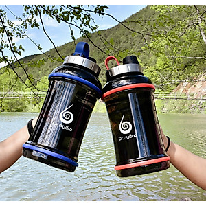 DR.HYDRO 64oz Half Gallon Water Bottle with Straw | Large Water Bottle - BPA Free Leakproof | Gym Water Bottle for Men | Daily Water Jug for Fitness and Outdoor Sports