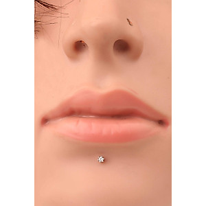 Demira Jewels Handcrafted 14K White Gold Diamond Nose Stud - 6mm Post Length, 1.2mm Thickness, Conflict-Free Diamonds.