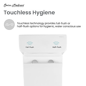 Carre One-Piece Square Toilet Dual-Flush 1.1/1.6 gpf, Touchless