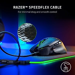 Razer Basilisk v2 Wired Optical Gaming Mouse Chroma RGB Lighting 11 Programmable Buttons (Renewed)