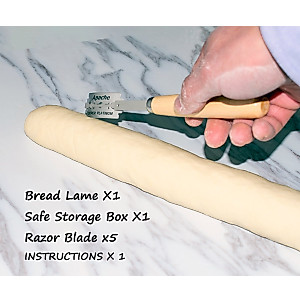 aeaker Hand Crafted Bread Lame with 5 Blades Included