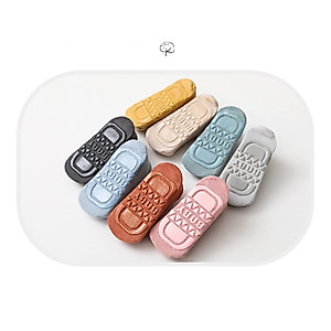 BEHELE Toddler Baby Non Slip Socks 8 Pairs Infant Newborn Antiskid Socks with Grips Solid Anti-Slip Unisex Ankle Socks for Girl Boy (M(1-3T))