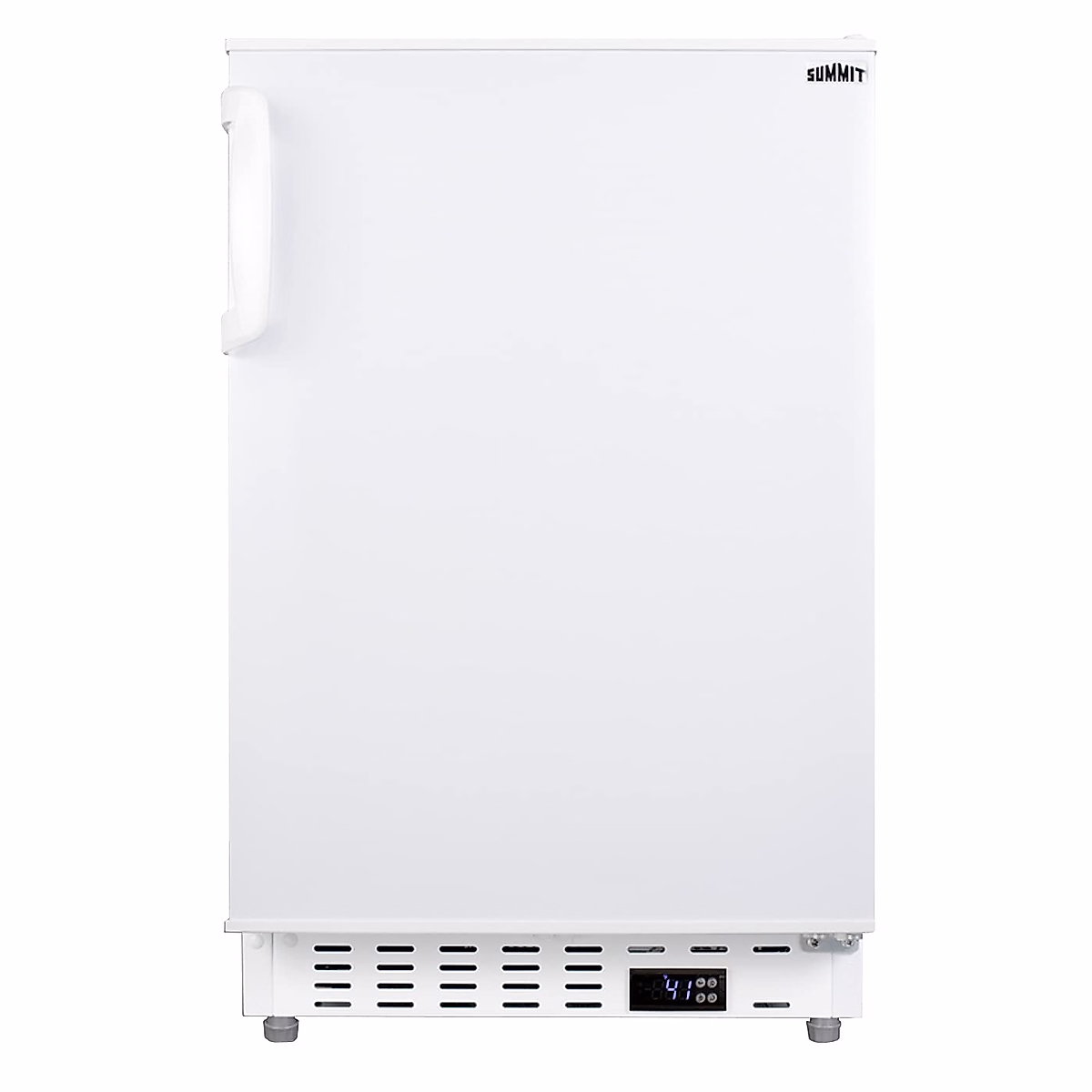 Summit Appliance ALR46W Built-in Undercounter ADA Compliant Residential All-Refrigerator in White with Door Storage, Adjustable Thermostat, Open Door Alarm, Sealed Back and Auto Defrost