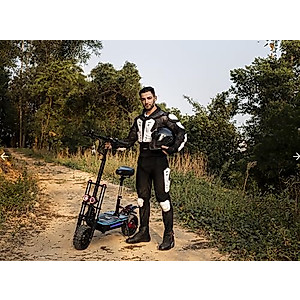 Electric Scooter for Adults,60MPH & 65 Miles Range,Total Power 6000W,60V Dual Drive,Foldable Off-Road Electric Scooter Adults with Removable Seat,(60V38AH 65 Miles Range)