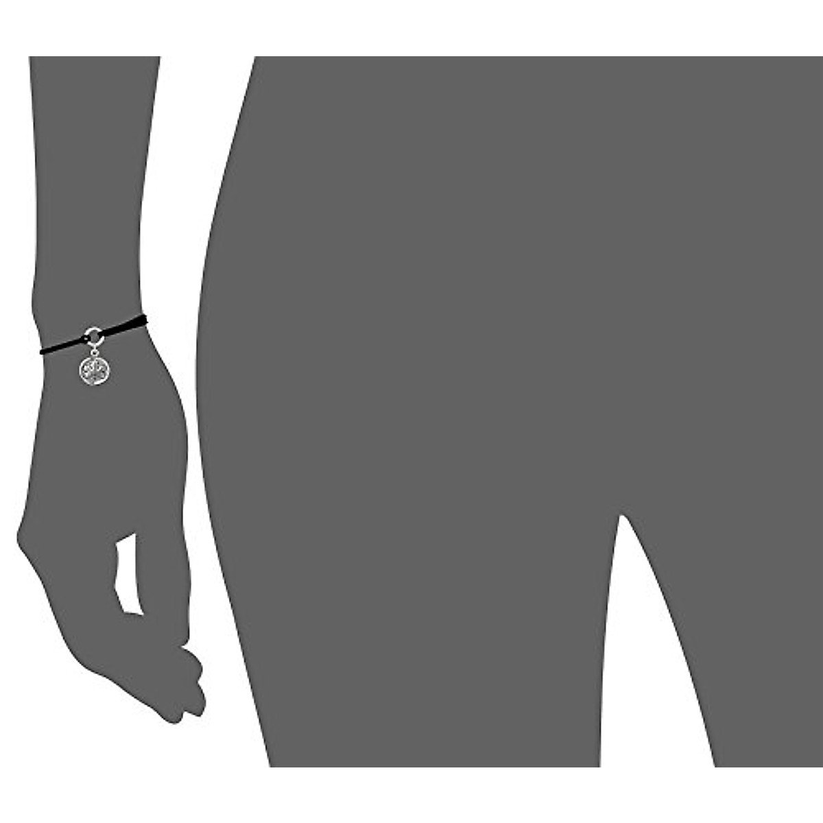 Alex and Ani Kindred Cord Maple Leaf Black Bracelet