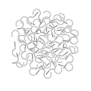 Fjiangyi Pack of 40 Utility 1-1/2 inch Ceiling Hooks Vinyl Coated Screw-in Wall Hooks Plant Hooks Hangers Kitchen Hooks Cup Hooks for Indoor & Outdoor Use