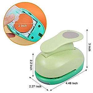 UCEC 2 Inch Paper Punch, Circle Paper Punch, DIY Handmade Craft Punch Shape Circle Punch Great for Crafting Scrapbooking Cards Arts Fun Projects