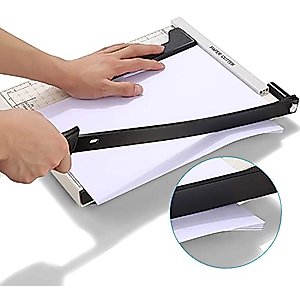 A4 Paper Trimmer Paper Cutter Heavy Duty Metal Base Trimmer Gridded Paper Photo Guillotine Craft Machine 12 inch Cut Length 10 Sheets Capacity for Office Home Use