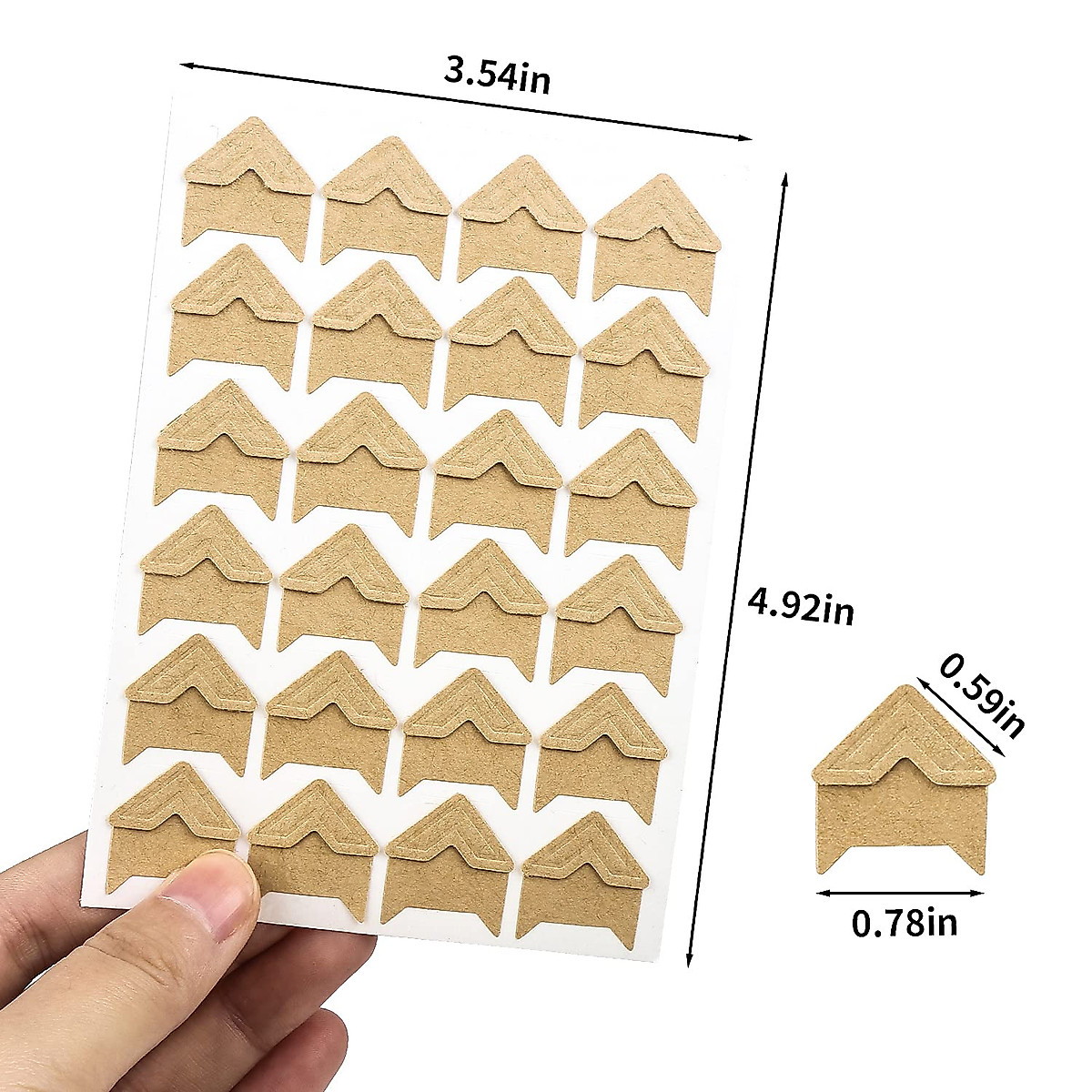 DERAYEE 12 Sheets/288 PCS Photo Corner Stickers, Self-Adhesive Photo Mounting Corners for Scrapbooking Photo Album Diary DIY Craft Paper