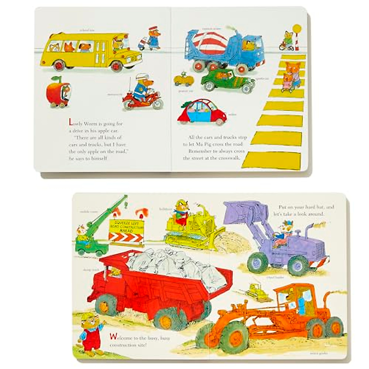 Richard Scarry's Busy Busy Boxed Set: Busy Busy Airport; Busy Busy Cars and Trucks; Busy Busy Construction Site; Busy Busy Farm (Richard Scarry's BUSY BUSY Board Books)