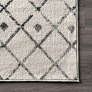 nuLOOM Zola Geometric Moroccan Area Rug, 9' x 12', Grey