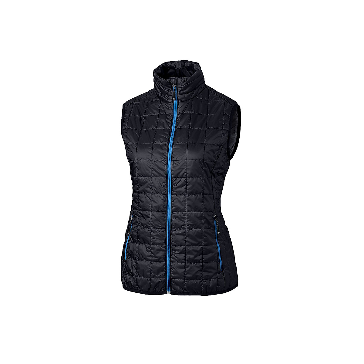 Cutter & Buck Rainier Primaloft Womens Eco Insulated Full Zip Puffer Vest, Dark Navy, X-Large