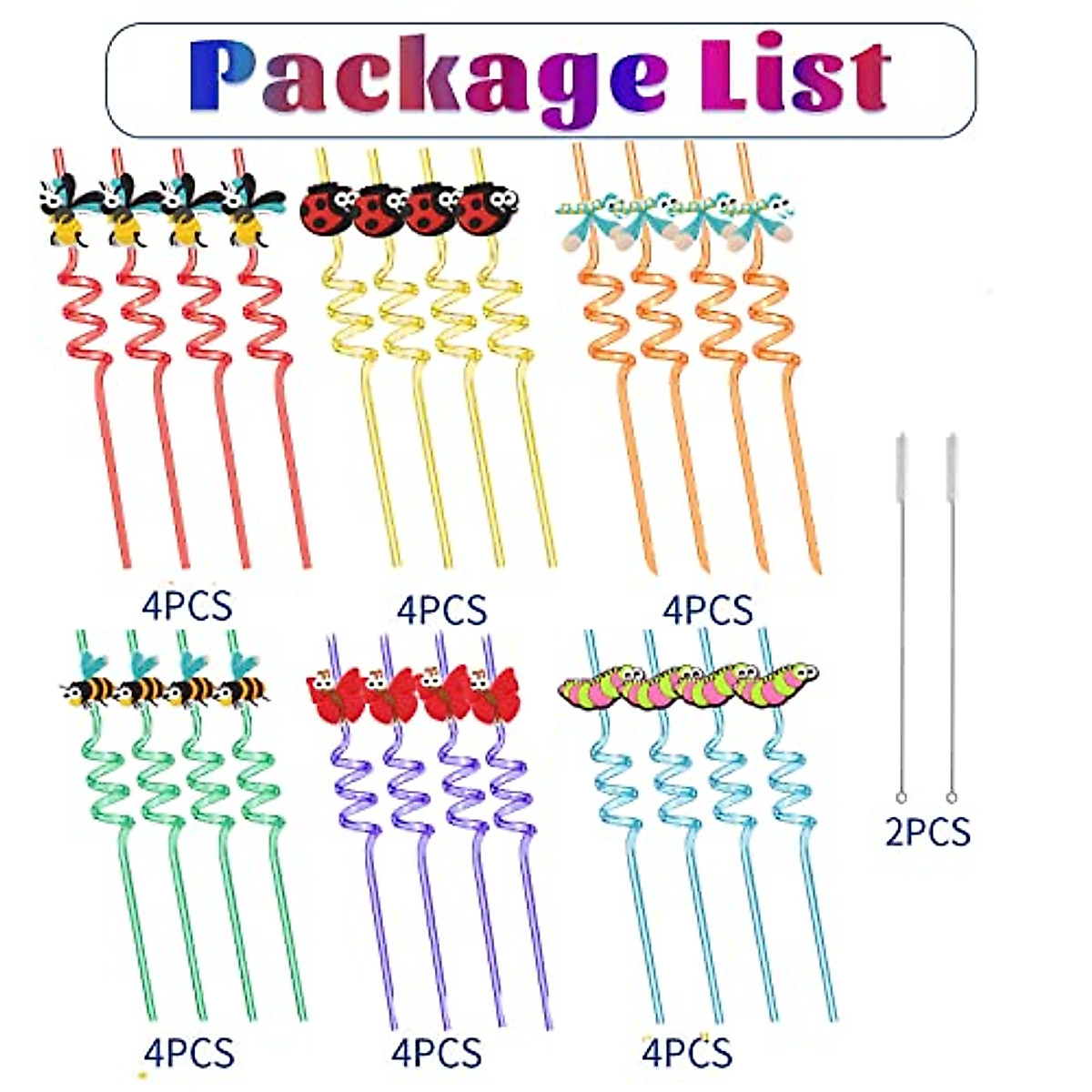 Bee Insect Themed Party Straws 24 Bee Insect Party Decorations Reusable Bee Insect Plastic Straws for Bee Insect Themed Party, Bee Insect Party Birthday Party Decorations, Holiday Birthday Decorations