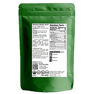 Food to Live - Organic Brazil Nuts, 1 Pound – Non-GMO, Raw, Whole, No Shell, Unsalted, Kosher, Vegan, Keto, Paleo Friendly, Bulk, Rich in Selenium