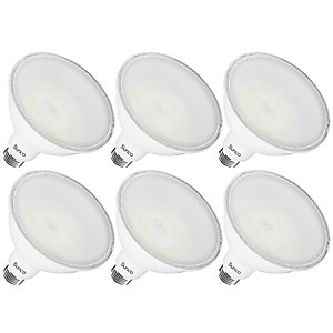 Sunco 6 Pack Outdoor LED Flood Light Waterproof PAR38 LED Bulb Dimmable, 2800 Lumens, 20W=250W, 3000K Warm White, E26 Base, UL Listed.