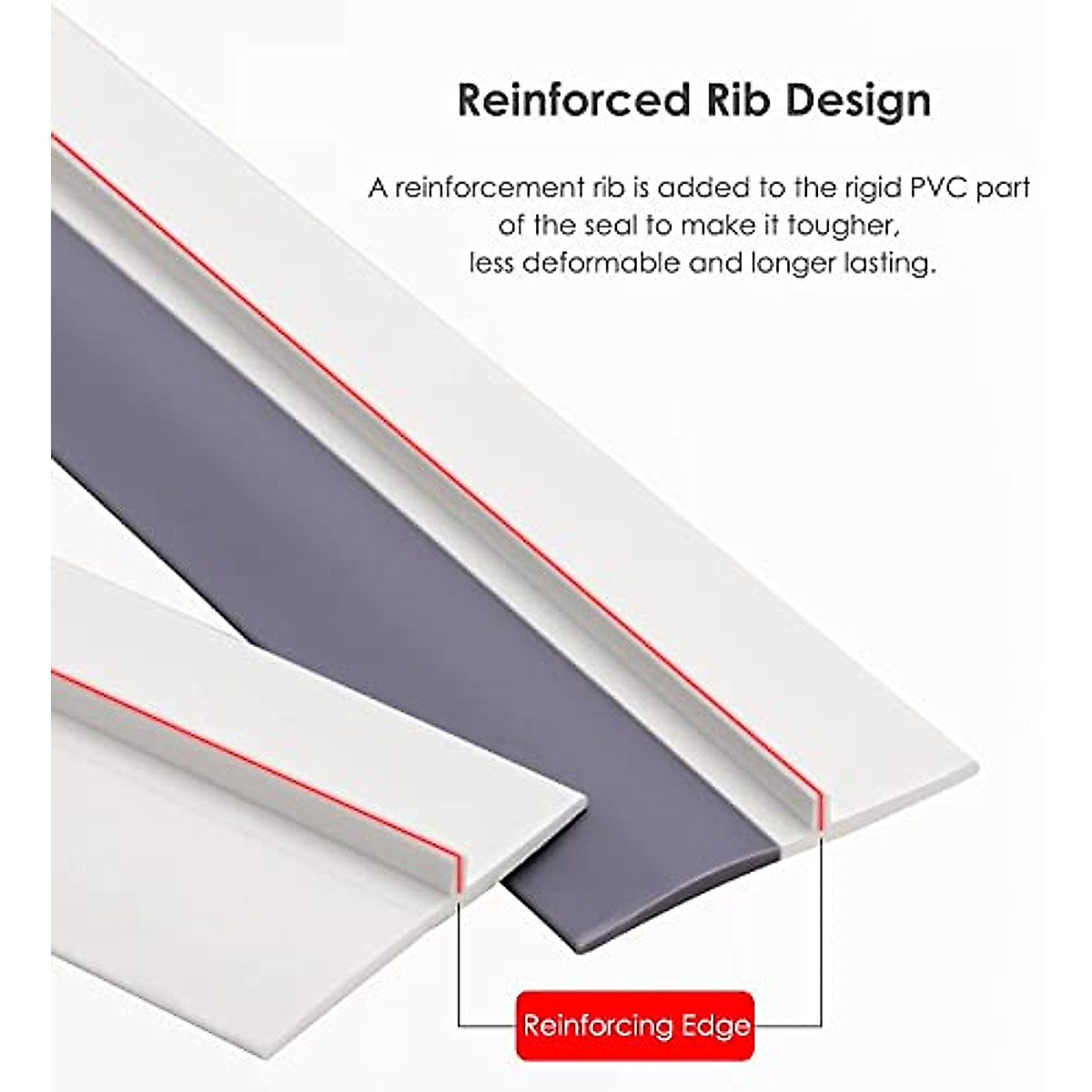 Self Adhesive Door Draft Stopper, Strong Door Sweep for Exterior & Interior Doors, Door Bottom Seal Strip for Reduction Soundproof, Brown