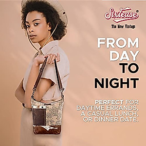 SIXTEASE Womens Shoulder Bag Vintage Style Shoulder Bags for Women - Made with Genuine Leather, Upcycled Canvas, or Hair On - Handmade, Adjustable Strap, Brass and Zinc Hardware - Style Bites