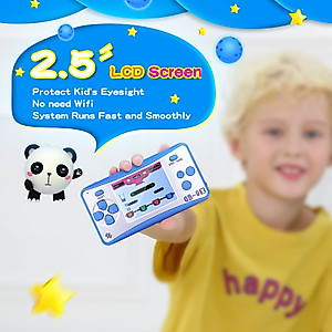 X-JOYKIDS Portable Handheld Games for Kids 2.5" LCD Screen Game Console TV Output Arcade Gaming Player System Built in 168 Classic Retro Video Games Birthday for Your Boys Girls-(Blue)