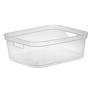 Sterilite 13248608 Short Storage Bin Clear - Pack of 8