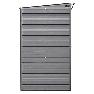 Arrow Shed Select 10' x 4' Outdoor Lockable Steel Storage Shed Building, Charcoal