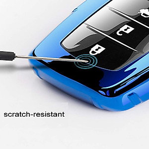 K LAKEY Toyota Key Fob Cover,Compatible with Toyota 2018-2021 Camry Corolla RAV4 Avalon Highlander C-HR Prius GT86 Key Fob,Smart Car Key Soft TPU Case Protector Key Fob with Alloy Keychain Silver