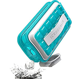 ICEBREAKER CLEAR POP 2023 - Make And Serve Ice Without Ever Touching The Ice - The Sanitary Ice Tray for Freezer - NO Spills Silicone Tray With Lid - Ice Cube Maker 18 Ice Cubes