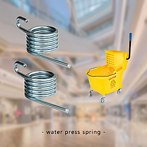 Water Press Spring Replacement,Side-Press Wringer Torsion Springs for Commercial Mop Bucket Stainless Steel Mop Storage Pail Spring,Heavy Duty Combo Business Mopping Buckets Accessories (2 Piece)