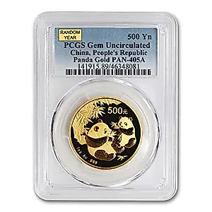 1982-2015 (Random Year) 1 oz Chinese Panda Gold Bullion Coin Gem Uncirculated 24K 100/500 Yuan GEMUNC PCGS