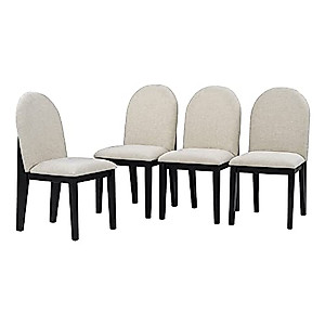 Goozio 6-Piece Dining Table Set, Modern Style Kitchen Dining Table Set with Faux Marble Table and 4 Upholstered Dining Chairs & 1 Bench, Dining Room Set for 6 Persons,White