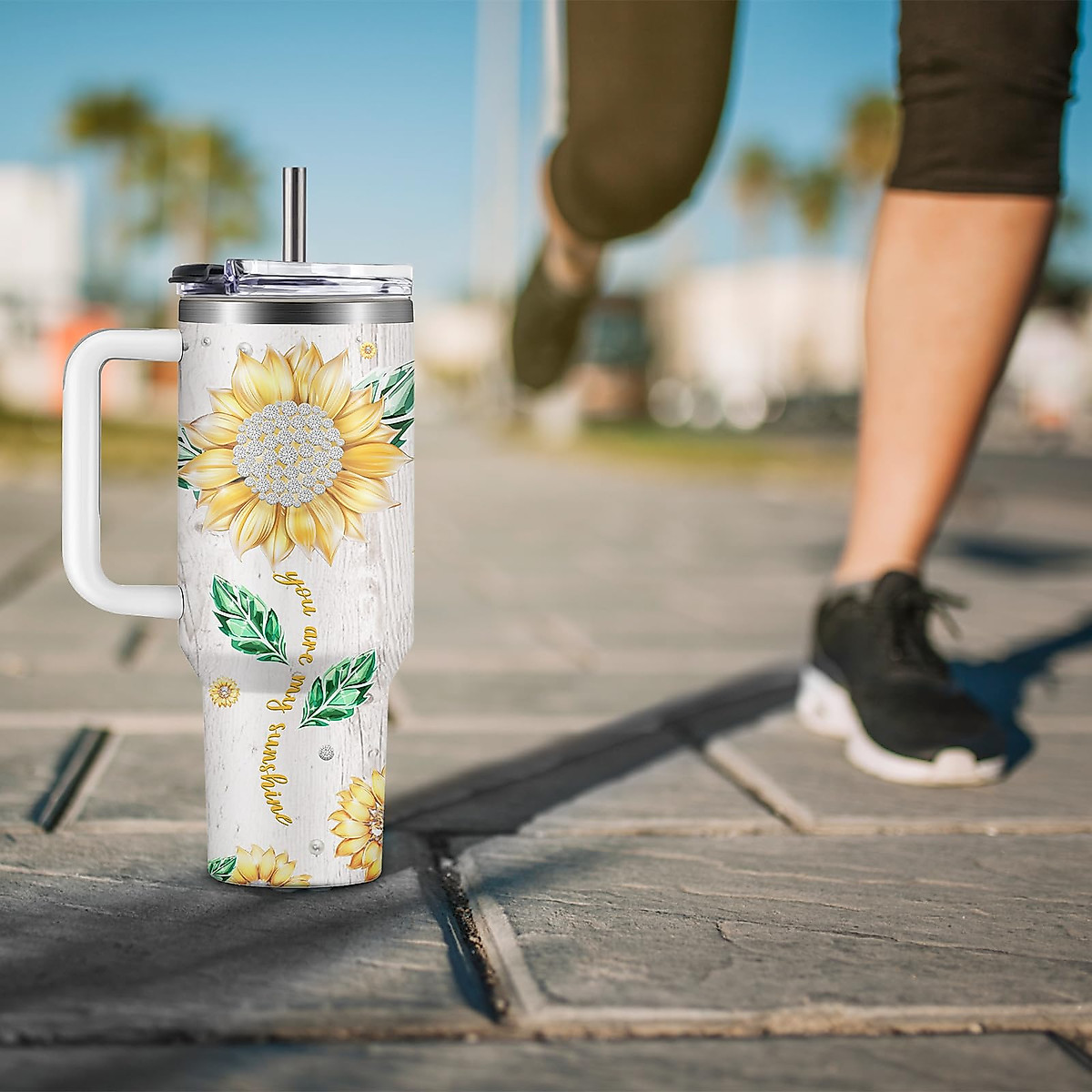 HYMONA Granddaughter Gifts from Grandma Grandpa - Stainless Steel 40Oz Granddaughter Cups Tumbler - Great Granddaughter Gifts, Mothers Day Birthday Graduation Gifts for Granddaught Coffee Mugs