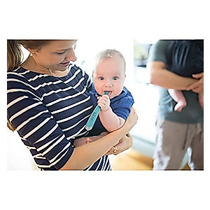 BEABA Baby's First Foods Spoon Set, Original Silicone Baby Spoons, Baby Essentials, Baby Spoons, Pack of 4 Baby Gift Set, BPA Lead & Phthalate Free, Rain