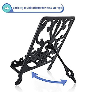 MOLIGOU Cast Iron Cookbook Stand, Recipe Book Holder, Display Stand Holder for Photo Album, Tablet