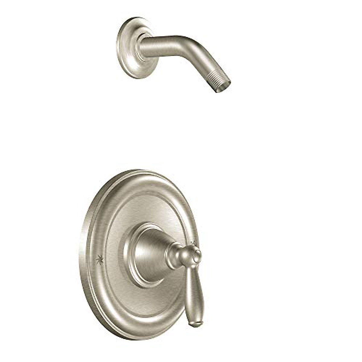 Moen 2510 Monticello PosiTemp Pressure Balancing Shower Valve, 1/2-Inch IPS with Moen T2152NHBN Brantford One-Handle Posi-Temp Shower Trim Kit, Showerhead Sold Separately, 0.5, Brushed Nickel