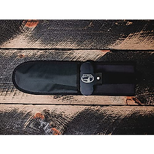 World Knife Throwing League Clover Professional Balanced Throwing Knife Set with Three Knives, Black Finished Blade, Full Tang, Stainless Steel, with Premium Nylon Sheath, 14.5 Inch Length