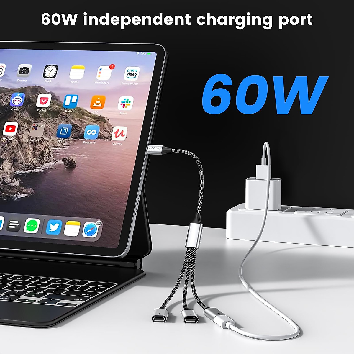 USB C to USB C Female Adapter USB Splitter Y Cable,(NOT for Monitor) USB C Male to 3 USB-C Female Cord Converter,3 Port Hub Charger Power Split Adapter for Mac,Xbox One Series X/S,PS5,Laptop