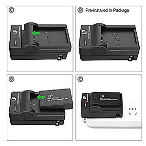 LP-E17 Battery Charger, LP Charger Compatible with Canon EOS Rebel T7i, T6i, T6s, SL3, SL2, 77D, 9000D, 8000D, 800D, 760D, 750D, 200D, M6, M5, M3, Kiss X8i DSLR Cameras & More